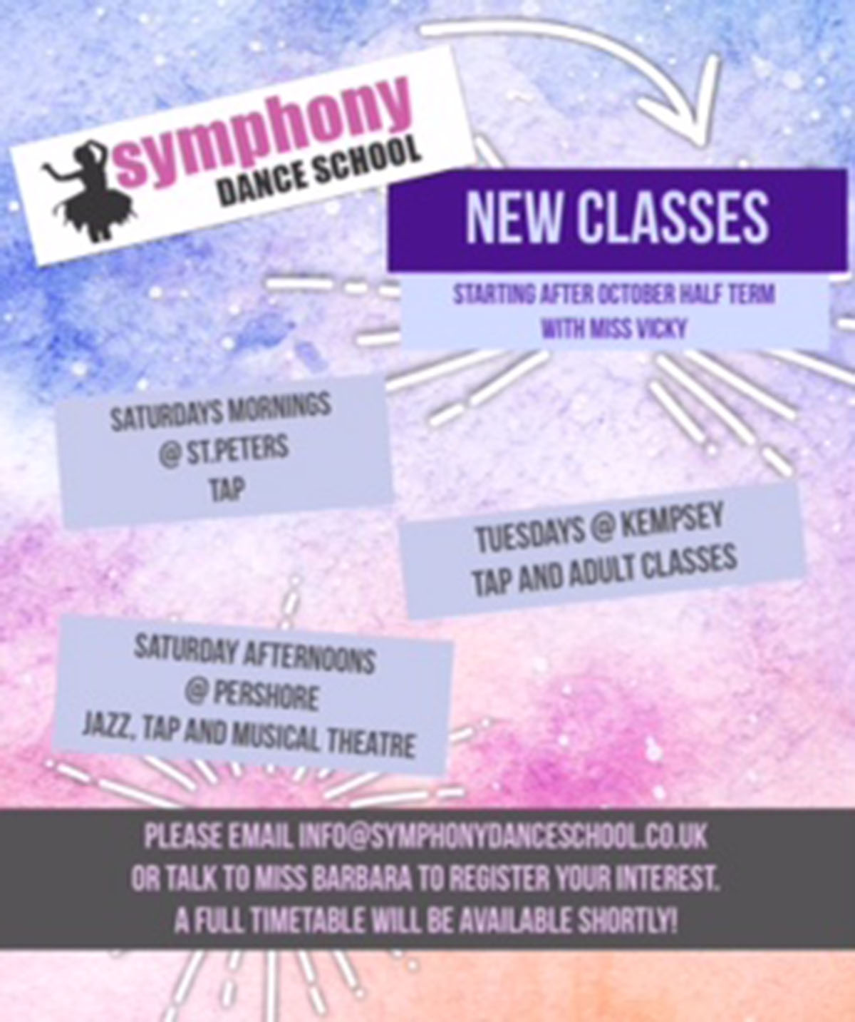 New classes starting after October half term - Dance Schools in ...